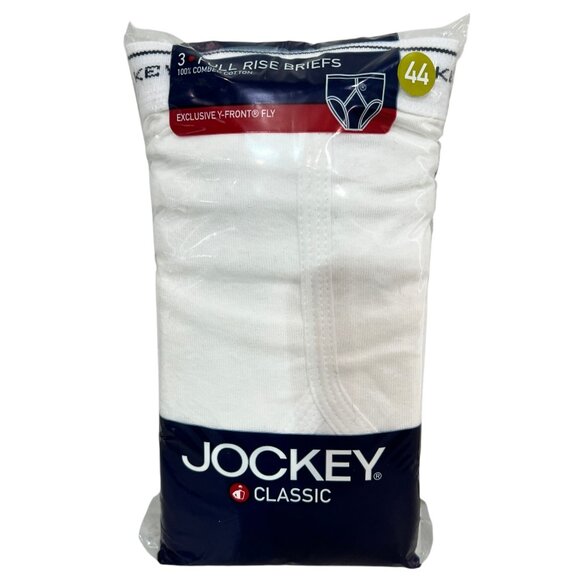 Jockey | Underwear & Socks | Jockey Mens White Yfront Fly Classic Full Rise Briefs Size 44 Pack ...
